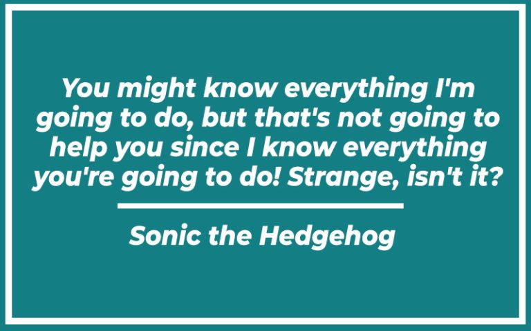 113+ Top Sonic Quotes (with Commentary) - Burning For Success