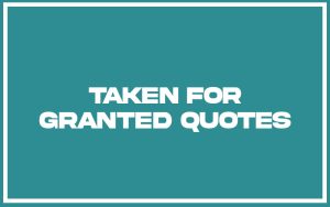 113 Best Taken For Granted Quotes (with Commentary) - Burning For Success