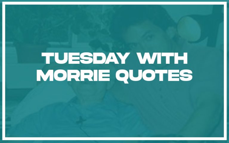 113 Best Tuesday With Morrie Quotes (with Commentary) - Burning For Success
