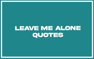 115 Best Leave Me Alone Quotes (with Commentary) - Burning For Success