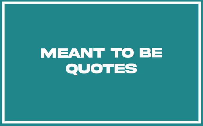 115 Best Meant to Be Quotes (with Commentary) - Burning For Success