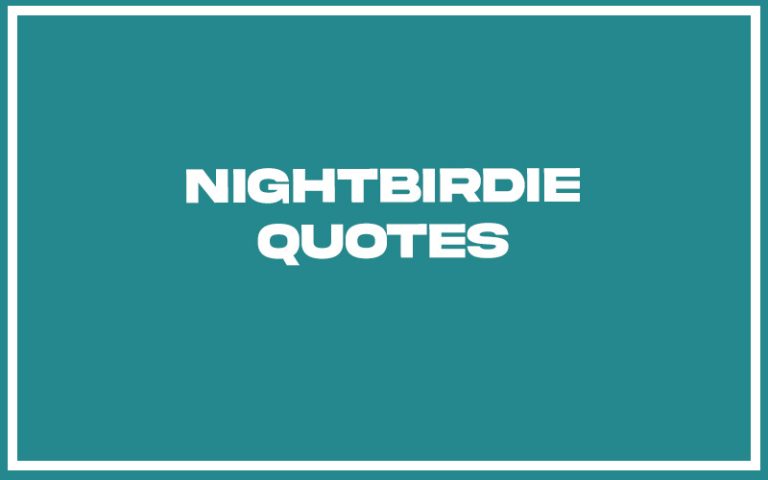 115 Best Nightbirdie Quotes (with Commentary) - Burning For Success