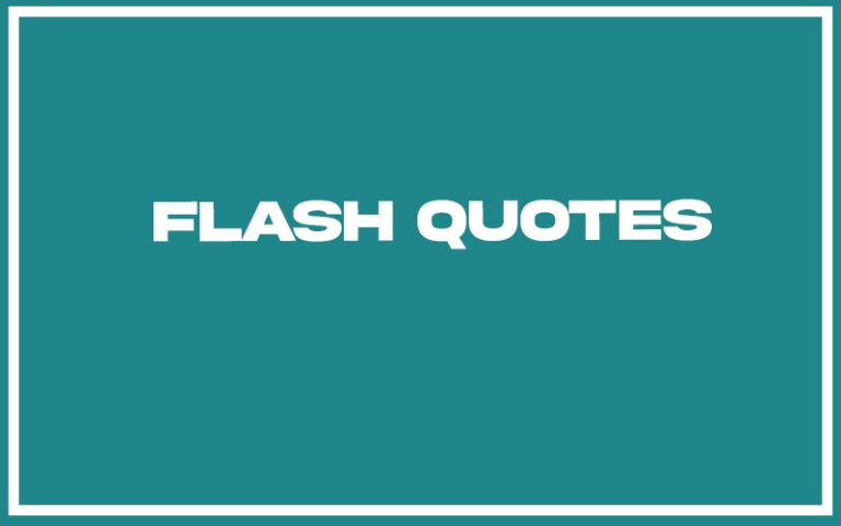 115 Best Flash Quotes (with Commentary) - Burning For Success