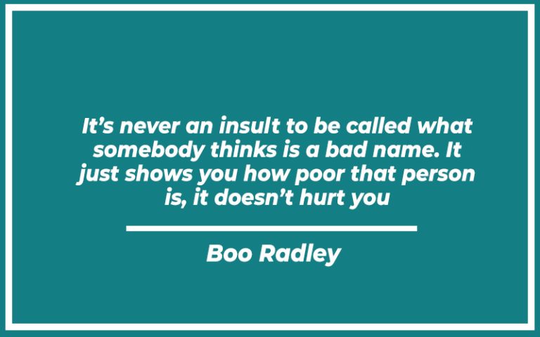 151 Best Quotes About Boo Radley (with Commentary) - Burning For Success