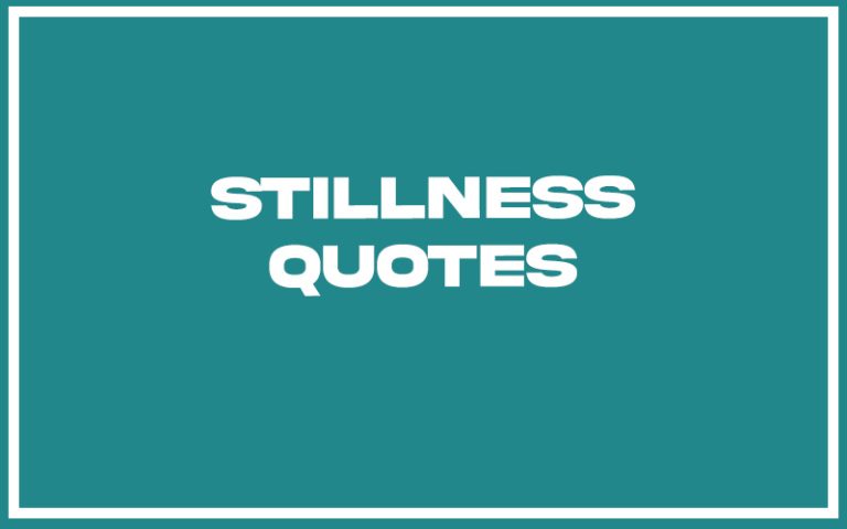 151 Best Stillness Quotes (with Commentary) - Burning For Success