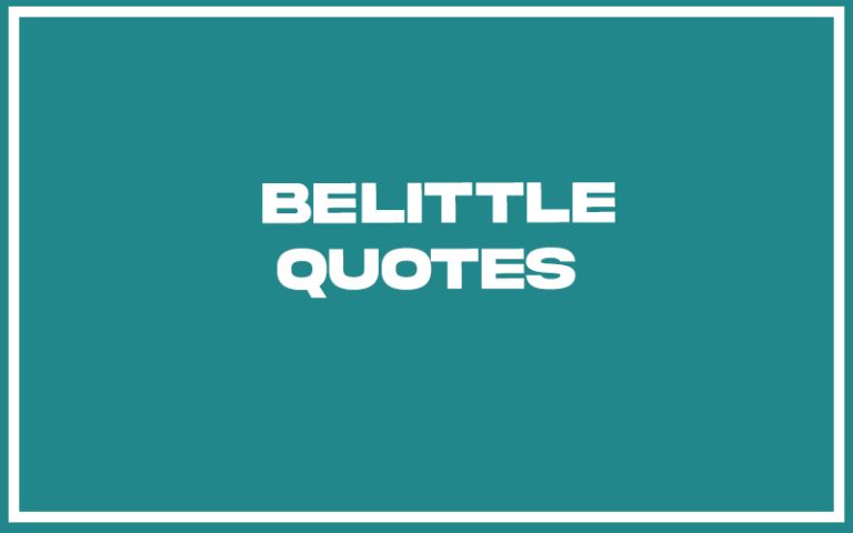 151 Best Belittle Quotes (with Commentary) - Burning For Success