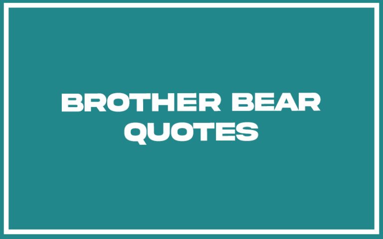 151 Best Brother Bear Quotes (with Commentary) - Burning For Success