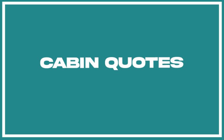 151 Best Cabin Quotes (with Commentary) - Burning For Success
