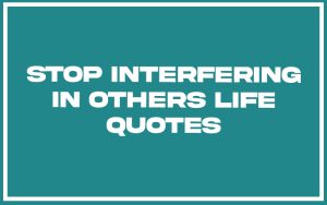 151 Best Stop Interfering In Others Life Quotes (with Commentary ...