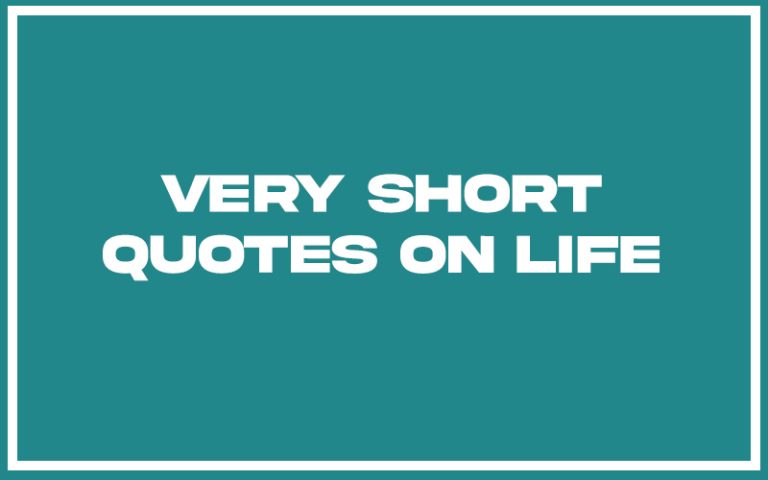 151 Best Very Short Quotes on Life (with Commentary) - Burning For Success