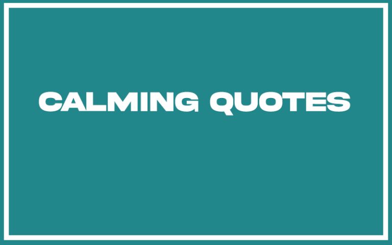 151 Best Calming Quotes (with Commentary) - Burning For Success