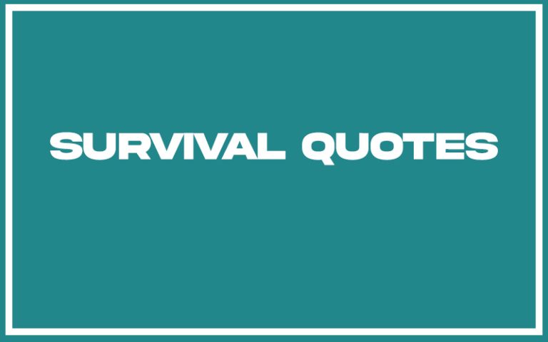 151 Best Survival Quotes (with Commentary) - Burning For Success